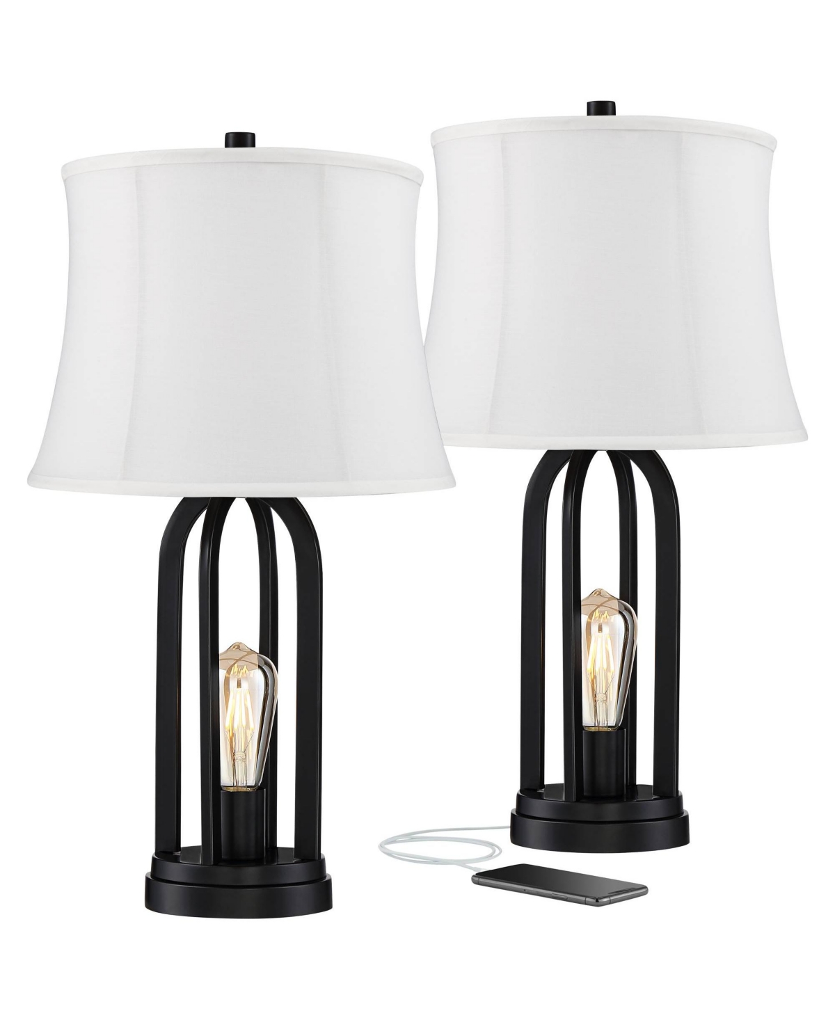Click here for 360 Lighting Marcel Industrial Table Lamps 24 1/4... prices