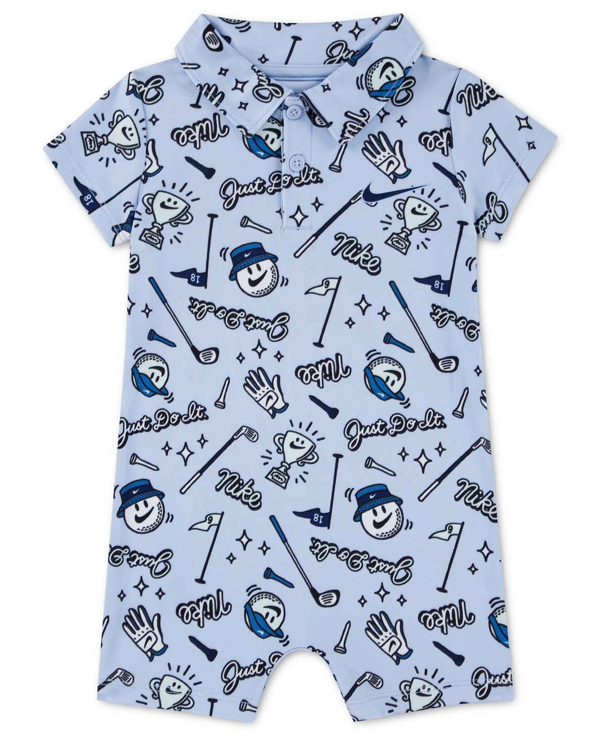 Click here for Nike Baby Boys Polo Romper - Hydrogen Blue prices