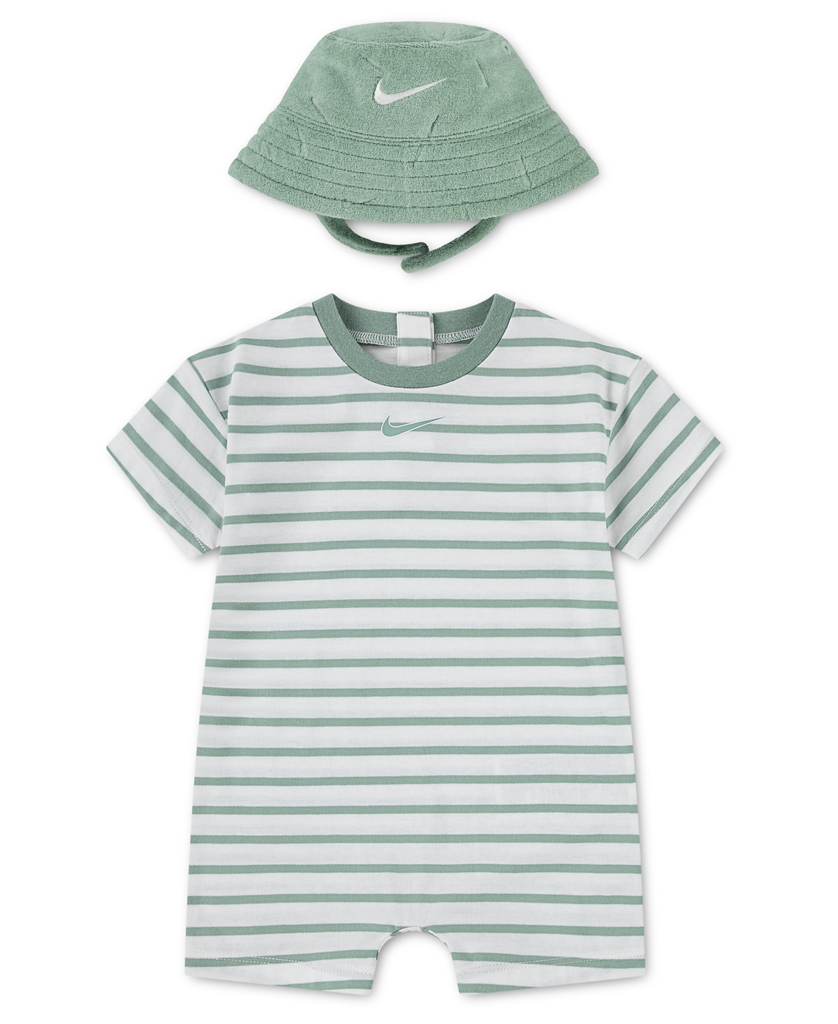 Click here for Nike Baby Boys Short Sleeve Romper with Bucket Hat... prices