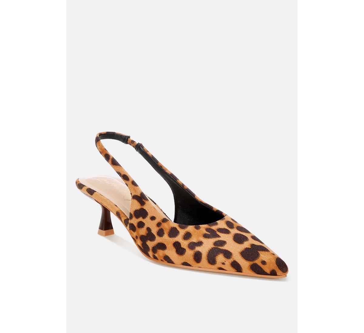 Click here for London Rag Womens Inana leopard Slingback Kitten H... prices