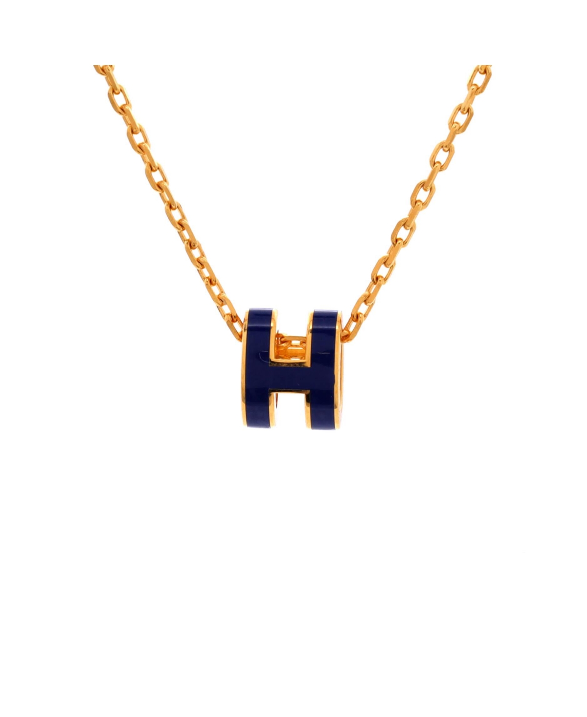Click here for Pre-Owned HERMES Pop H Pendant Chain Necklace - En... prices