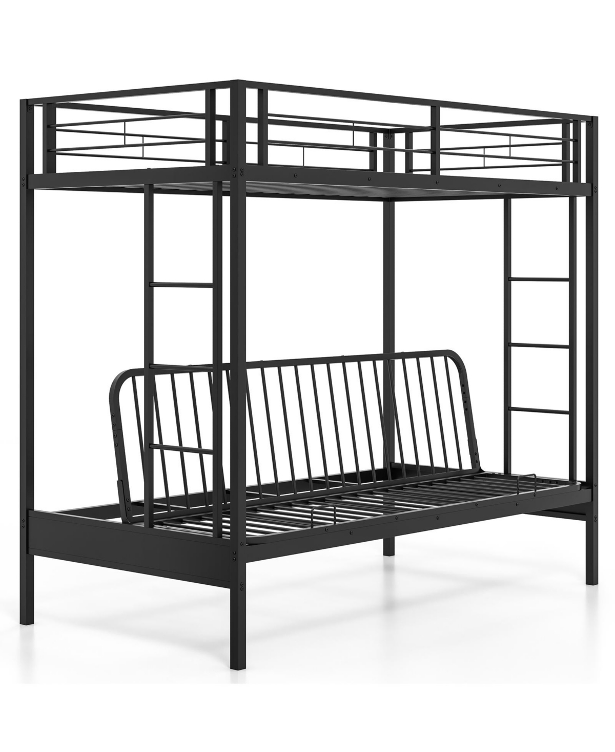 Click here for Gouun Over Futon Bunk Bed with 2 Ladders and Safet... prices