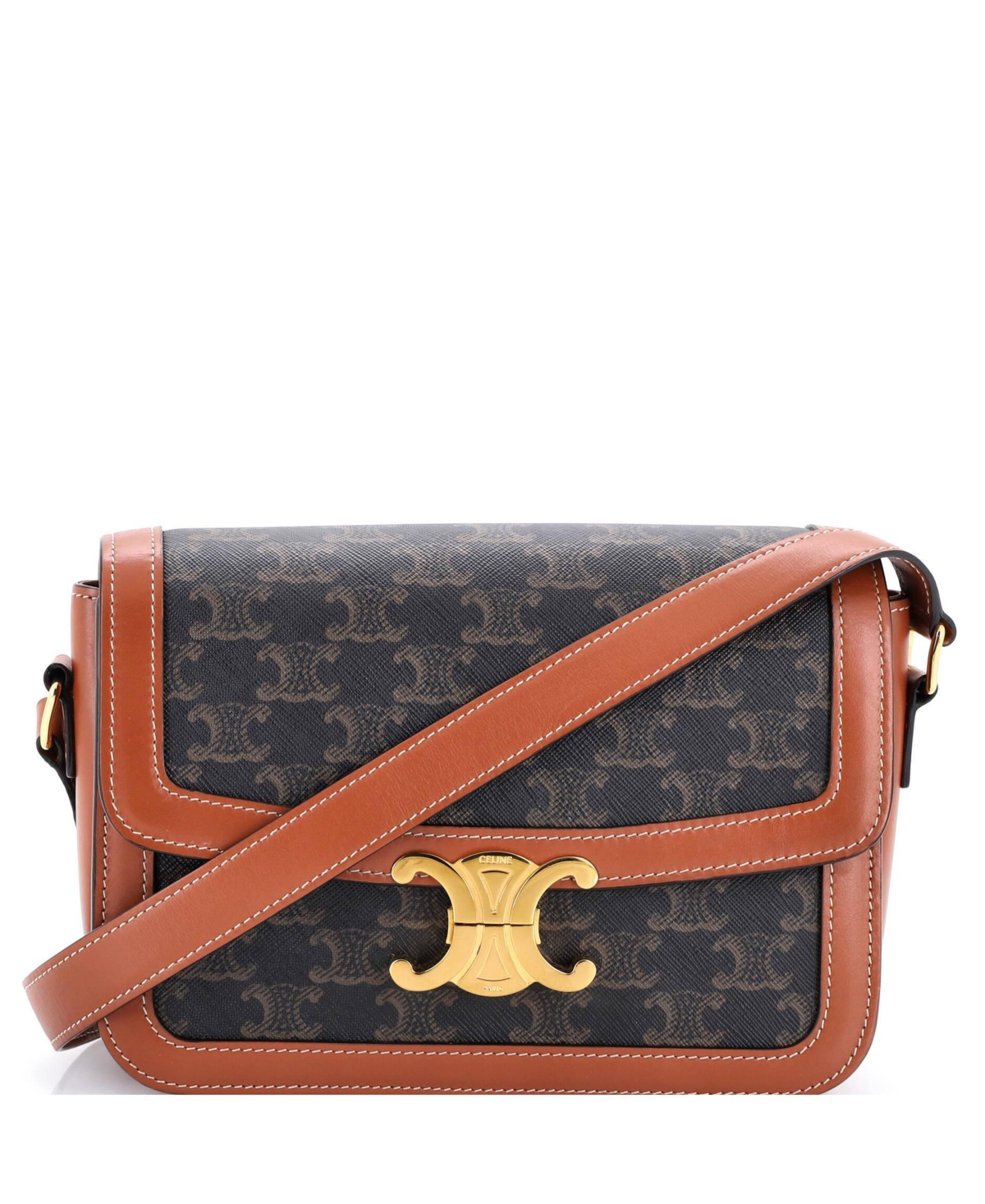 Click here for Pre-Owned Celine Medium Triomphe Shoulder Bag Trio... prices