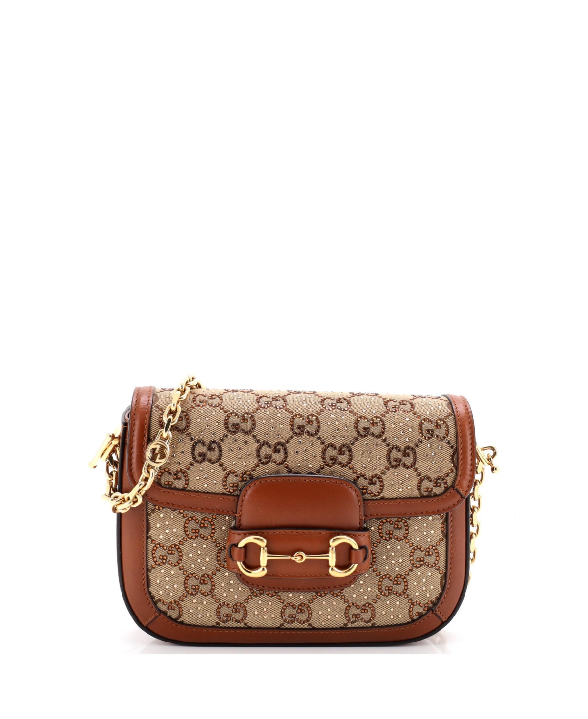 Click here for Pre-Owned Gucci Mini Horsebit 1955 Shoulder Bag Cr... prices