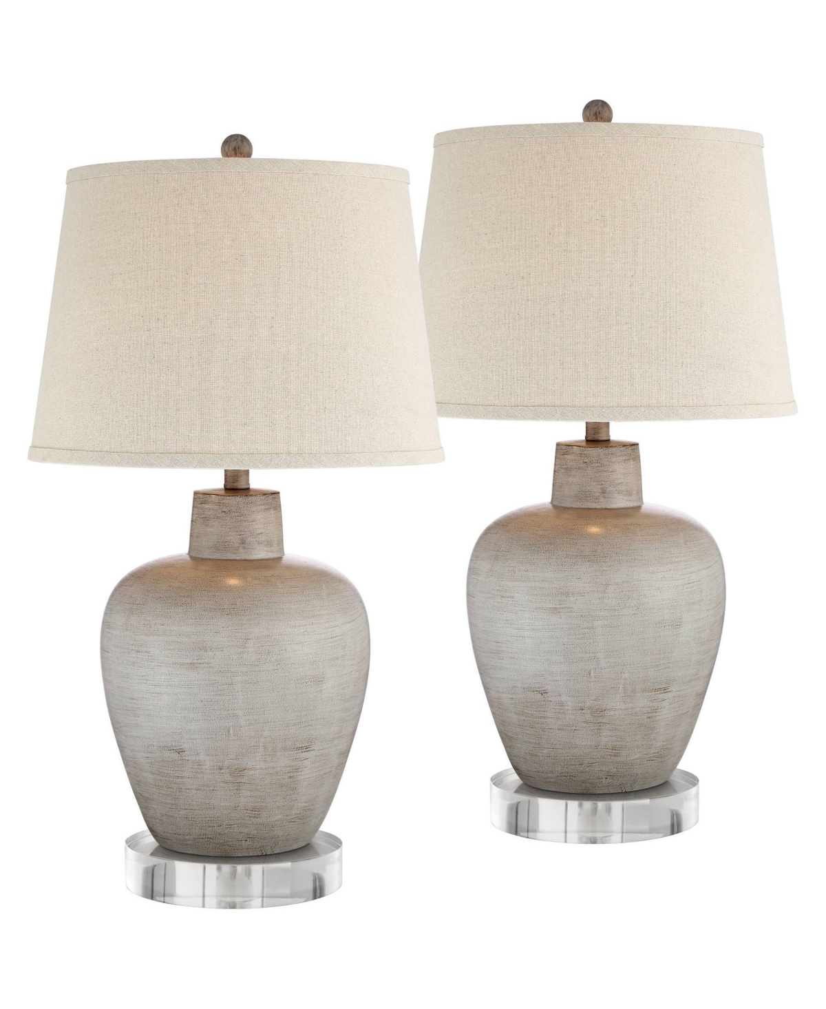 Click here for Regency Hill Glenn Rustic Farmhouse Table Lamps Se... prices