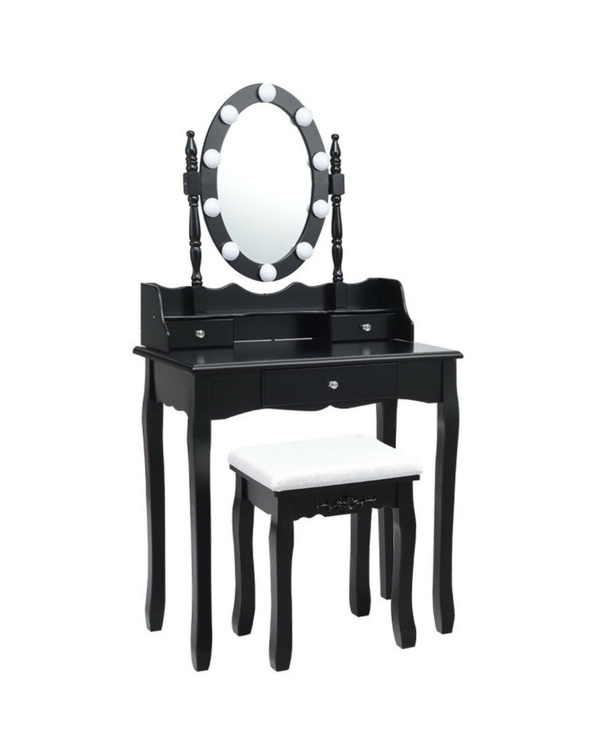 Click here for Gouun Oval Mirror Makeup Vanity Set with 10 Led Di... prices