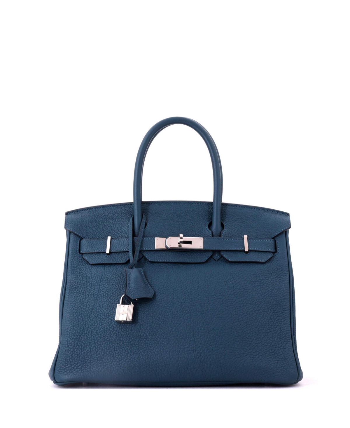 Click here for Pre-Owned HERMES Birkin 30 Handbag Blue Togo with... prices