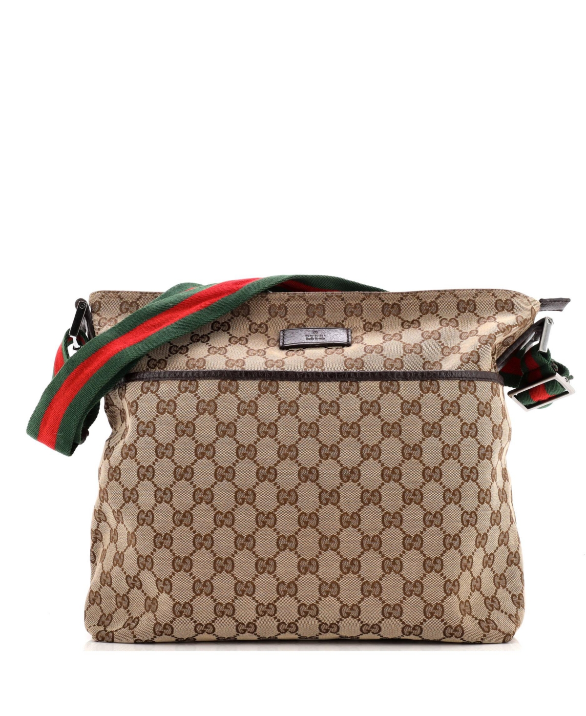 Click here for Pre-Owned Gucci Medium Front Pocket Web Messenger... prices