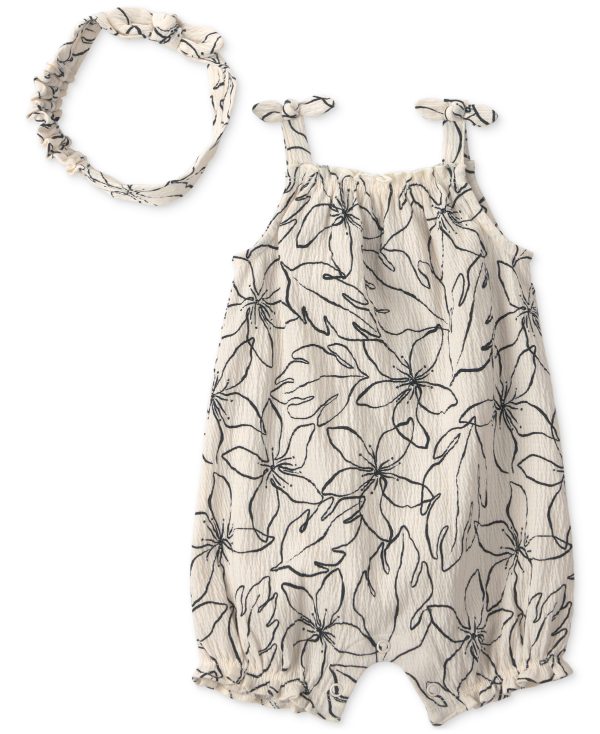 Click here for Carters Baby Girls Floral Romper & Headwrap - Ivor... prices