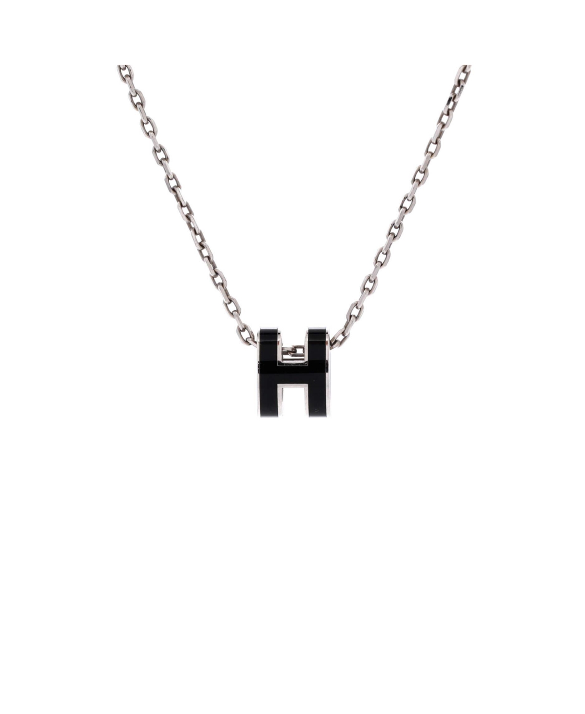Click here for Pre-Owned HERMES Pop H Pendant Chain Necklace - En... prices
