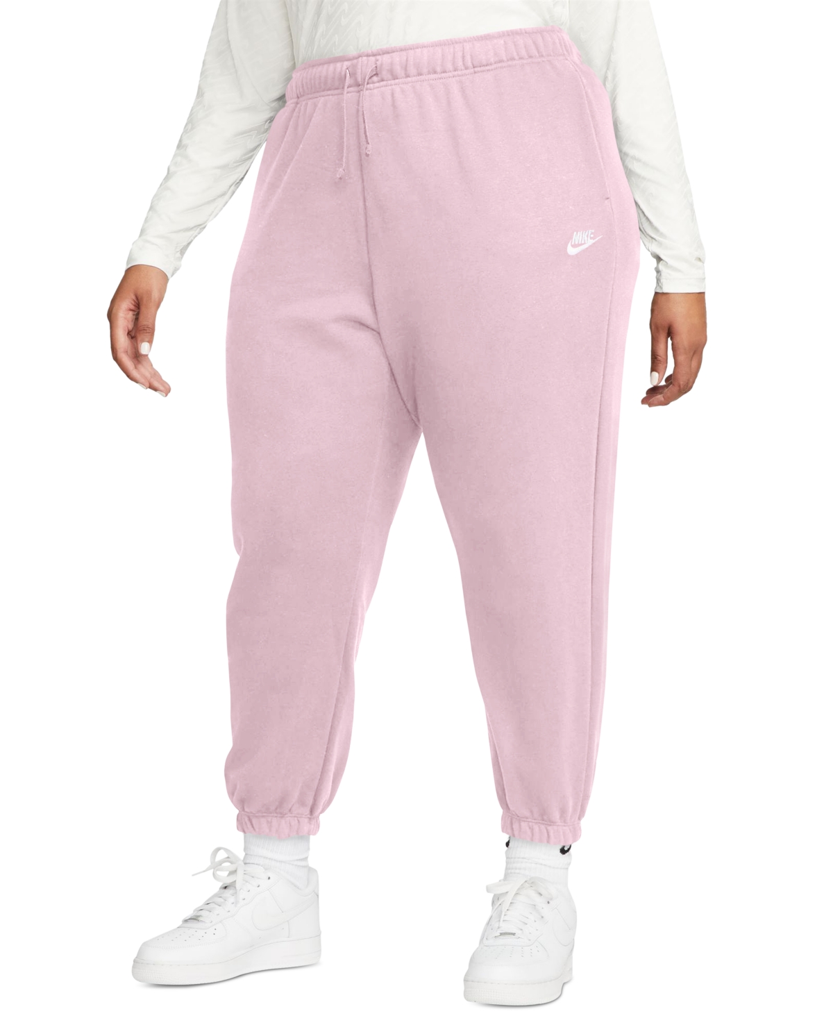 Click here for Nike Sportswear Club Plus Size Fleece Mid-Rise Ove... prices