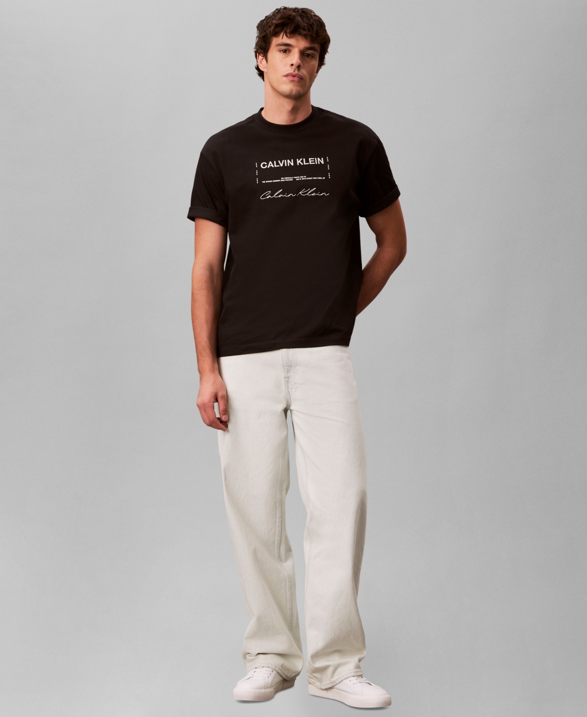 Click here for Calvin Klein Mens Invitation Logo Crewneck T-Shirt... prices