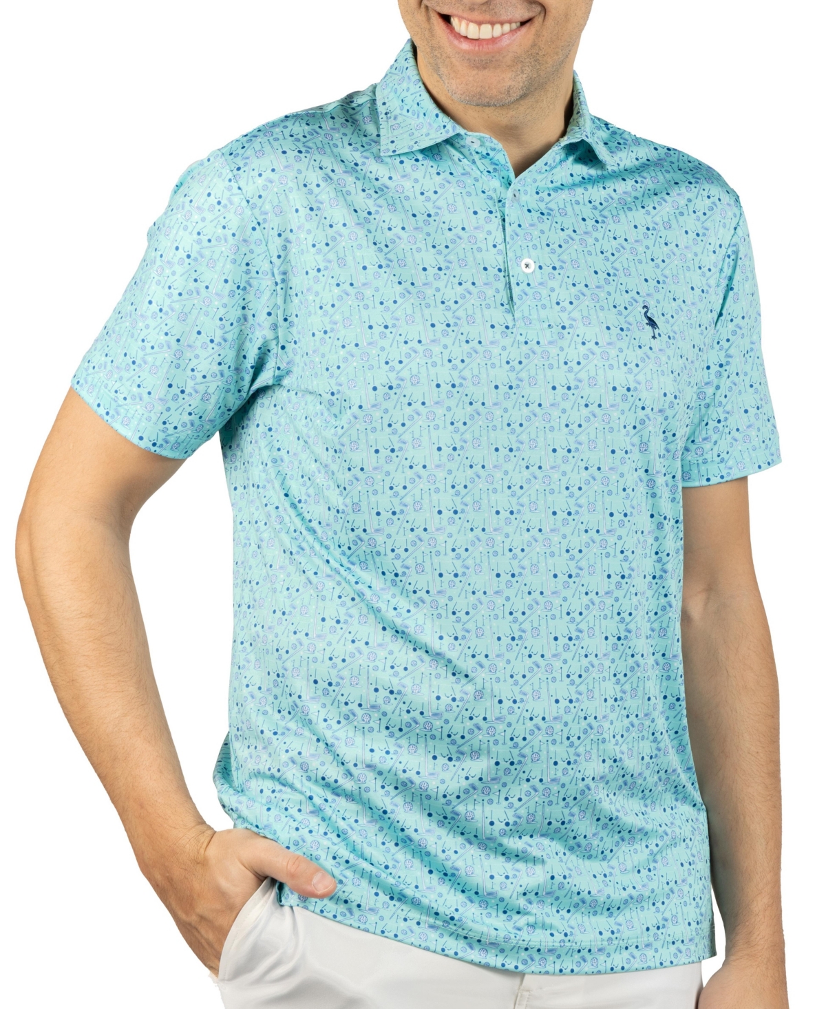 Click here for Tailorbyrd Mens Hole in One Printed Performance Po... prices