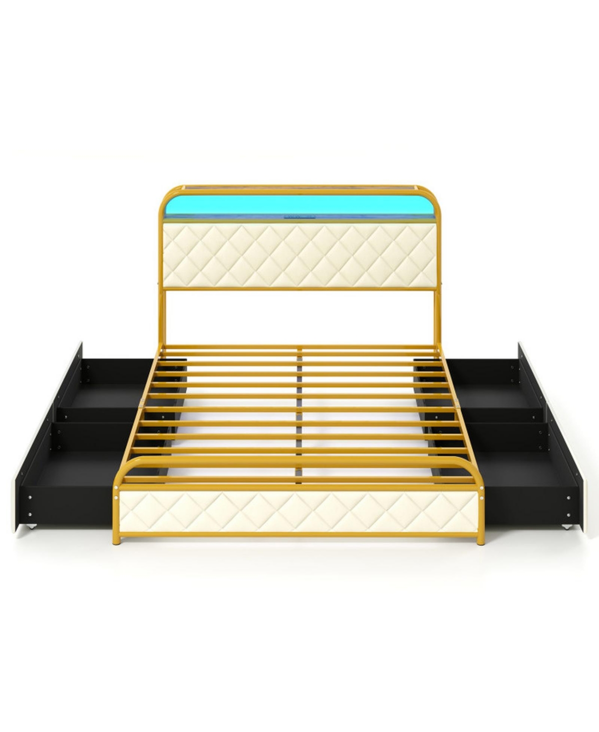 Click here for Gouun Full Metal Platform Bed Frame with Led Light... prices