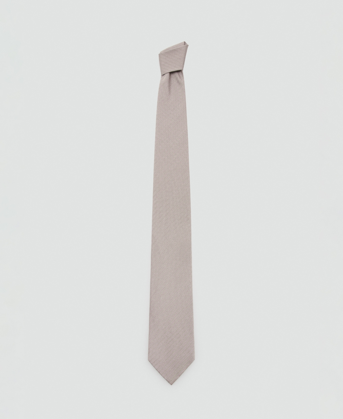 Click here for Mango Mens Microstructure Silk Blend Neck Tie - Be... prices