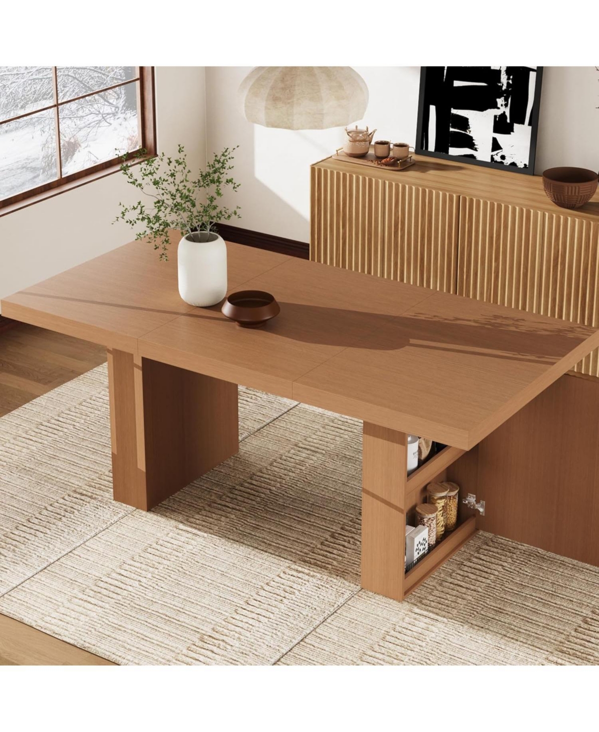 Click here for gaomon Dining Table with Storage  70.8" Wood... prices