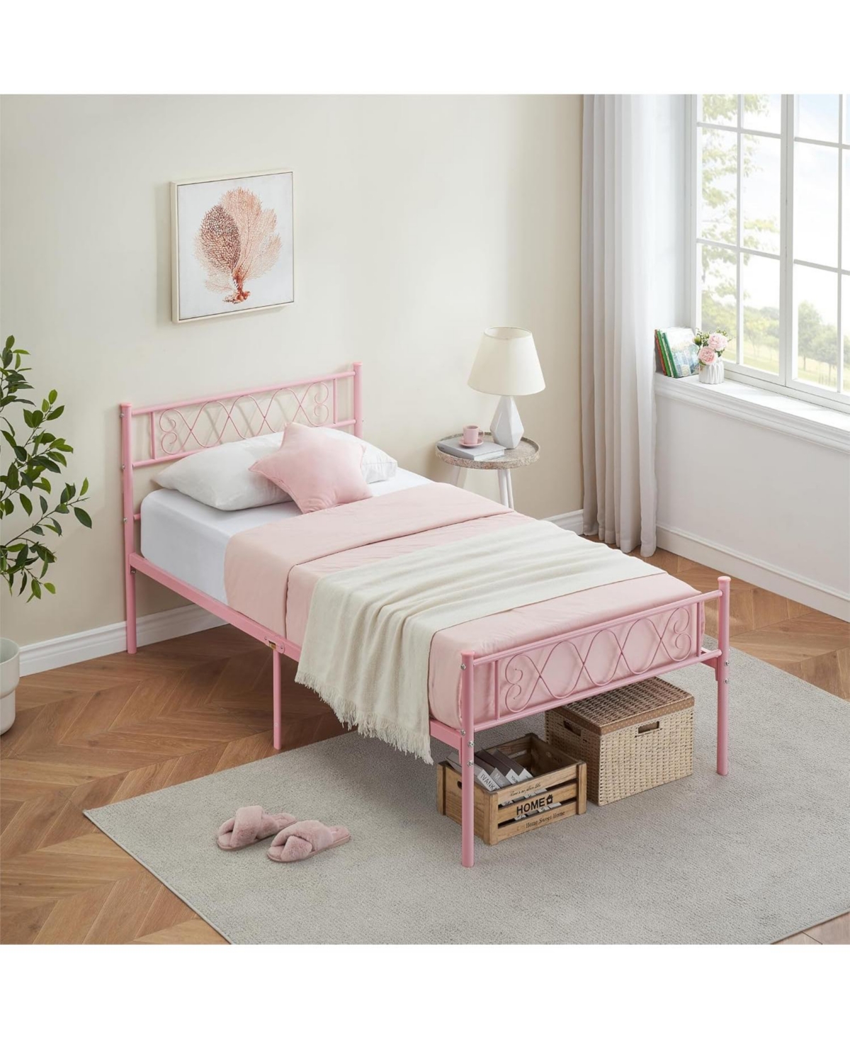 Click here for gaomon Metal Twin Bed Frame with Headboard/Footboa... prices