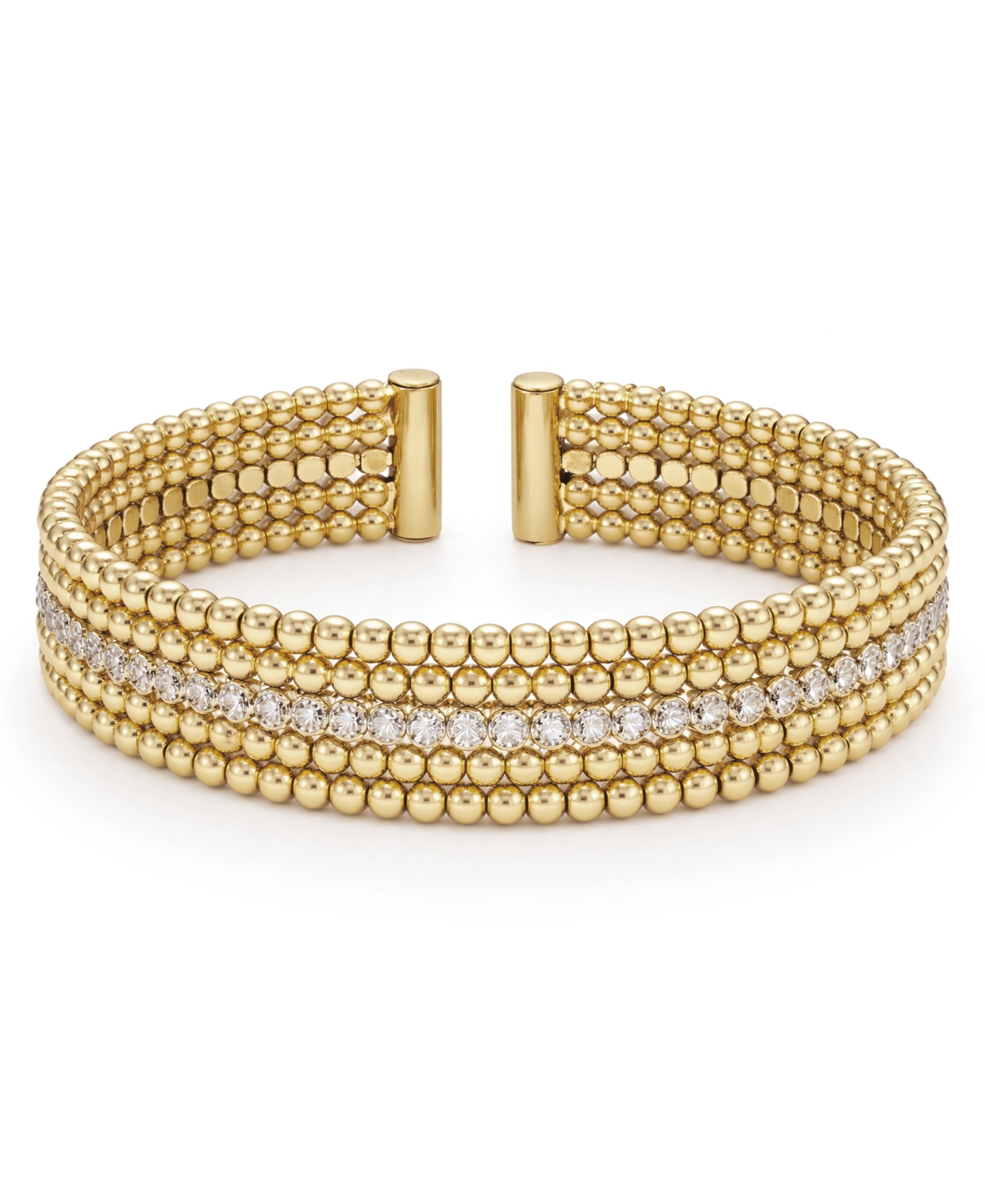 Click here for And Now This Clear Cubic Zirconia Beaded Bangle Br... prices