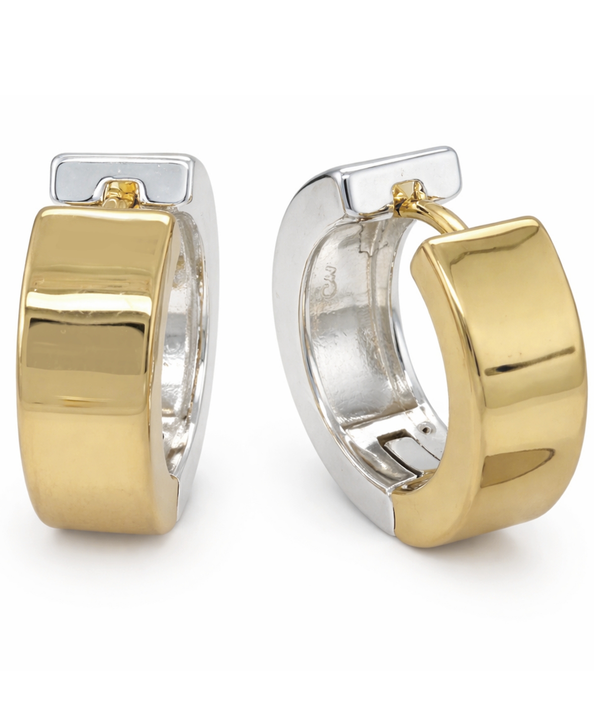 Click here for And Now This Reversable Hinge Hoop Earrings - Two-... prices