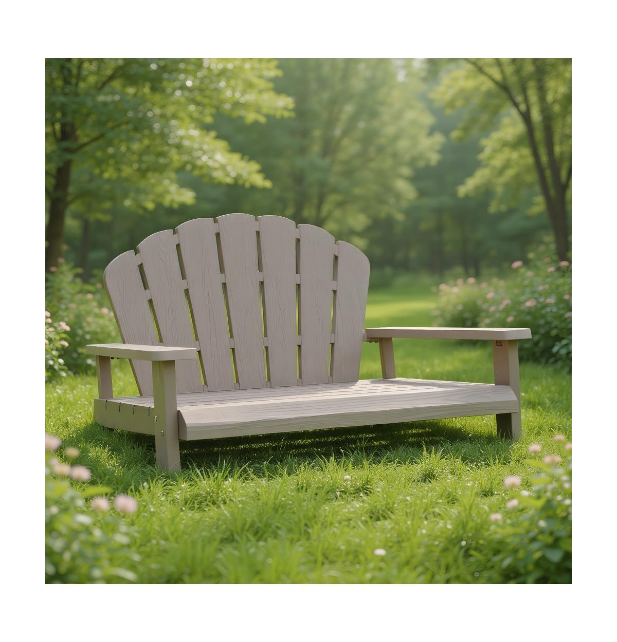 Click here for Zeus and Ruta Adirondack Bench Durable Plastic Out... prices