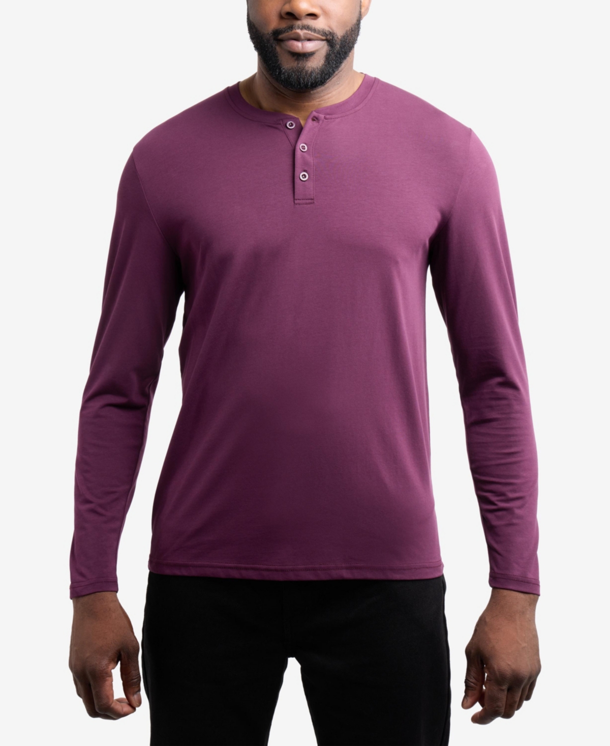 Click here for X-Ray Mens Soft Stretch Henley Neck Long Sleeve T-... prices