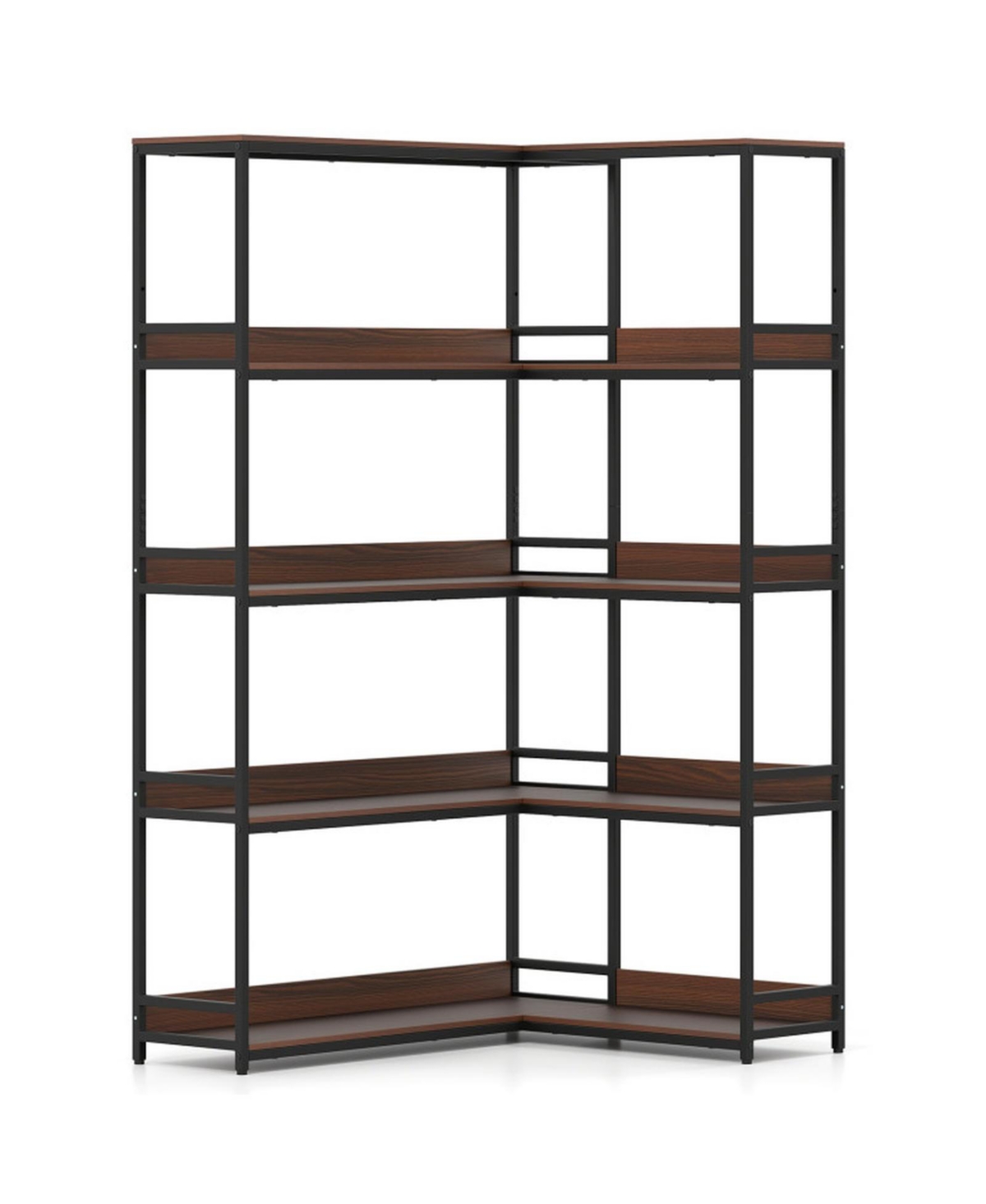 Click here for Gouun 5-Tier L-Shaped Corner Bookshelf with Metal... prices
