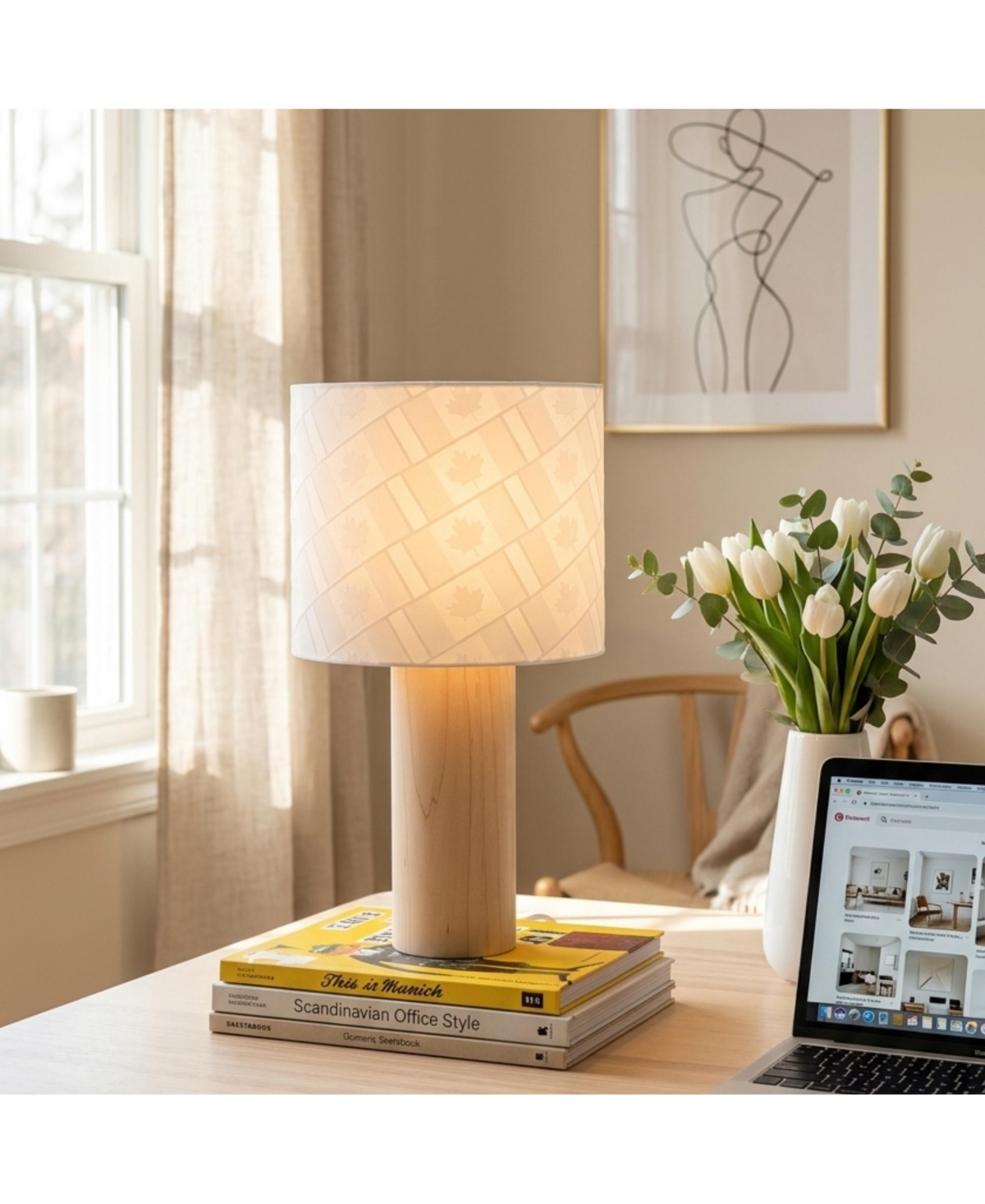 Click here for Decent Living Wooden Maple Table Lamp - Canadian F... prices