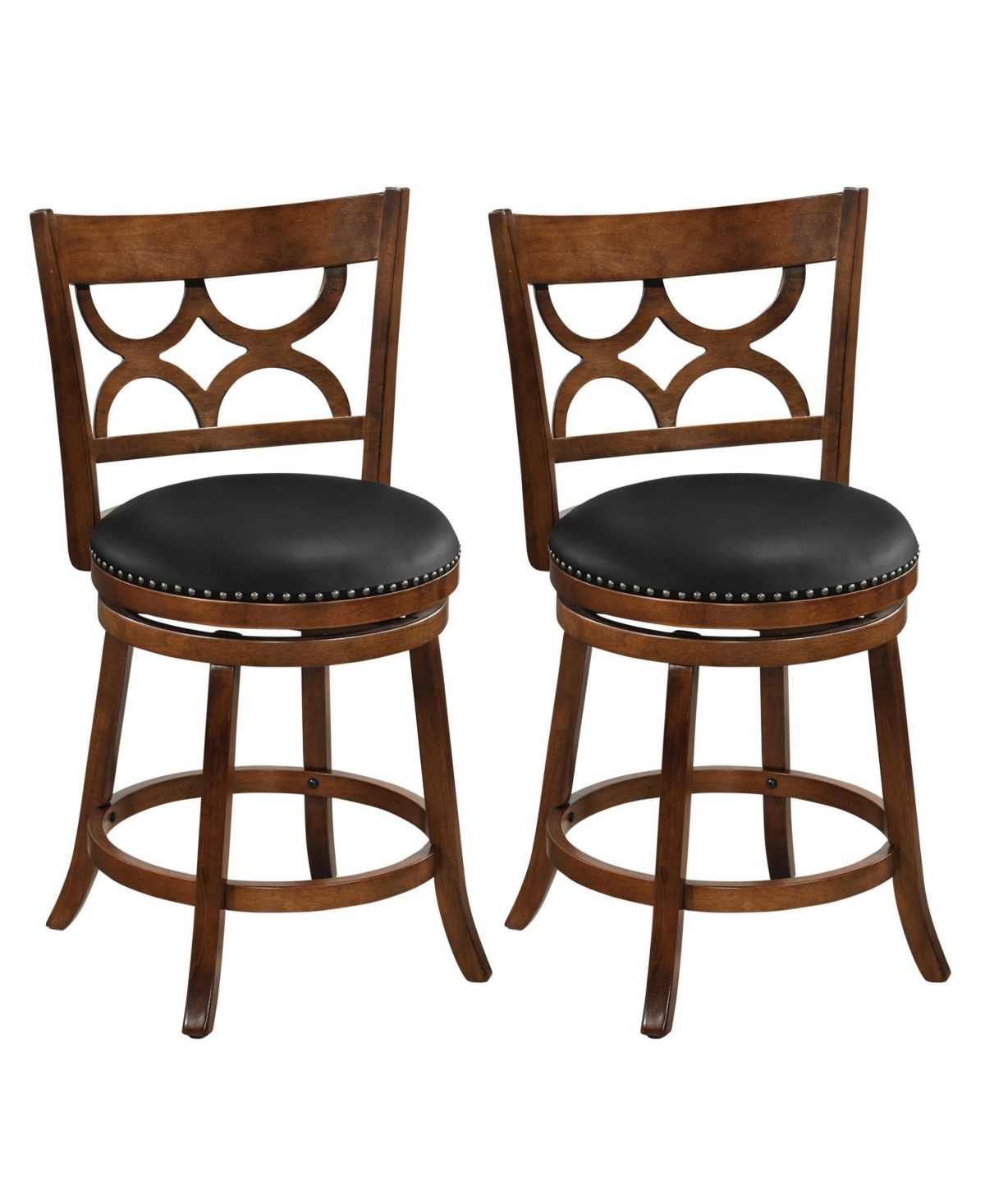 Click here for Sugift Swivel Bar Stools Set of Two with High Back... prices