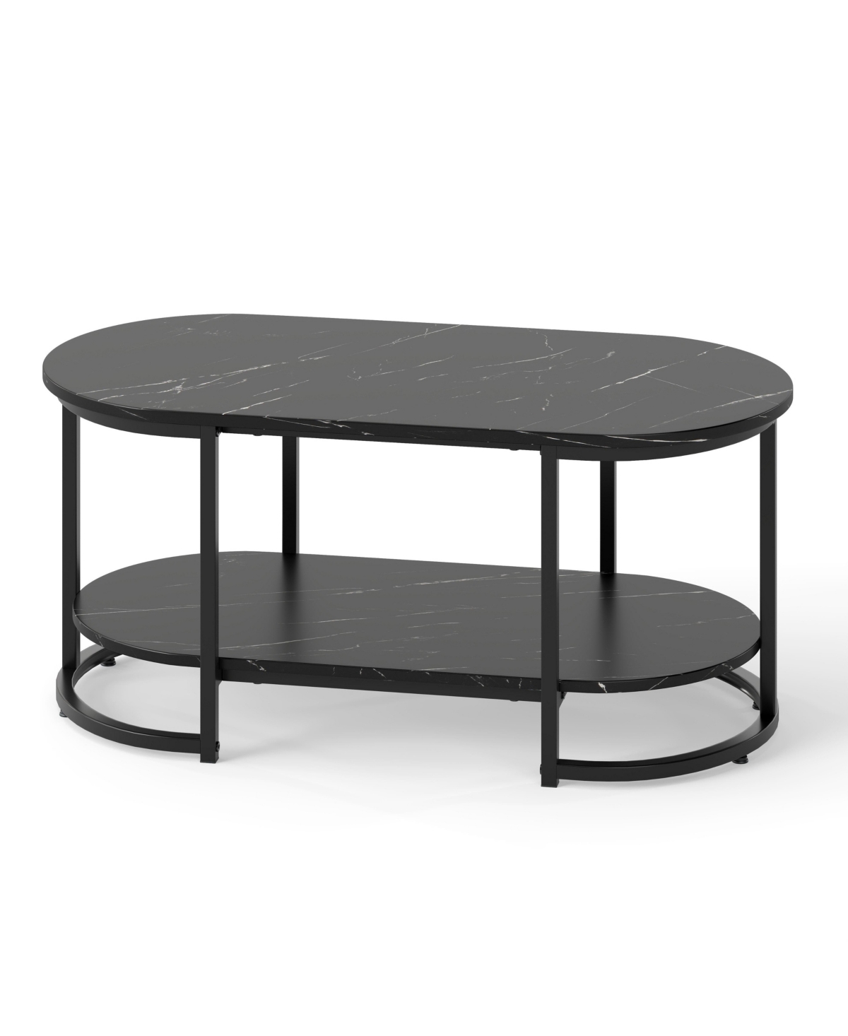 Click here for Slickblue Marble Coffee Table with Open Storage Sh... prices