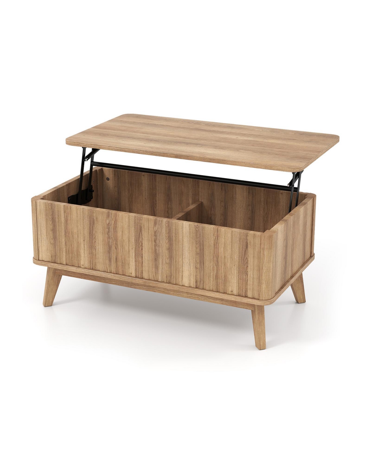 Click here for Slickblue Wooden Coffee Table Fluted Lift Top Desi... prices