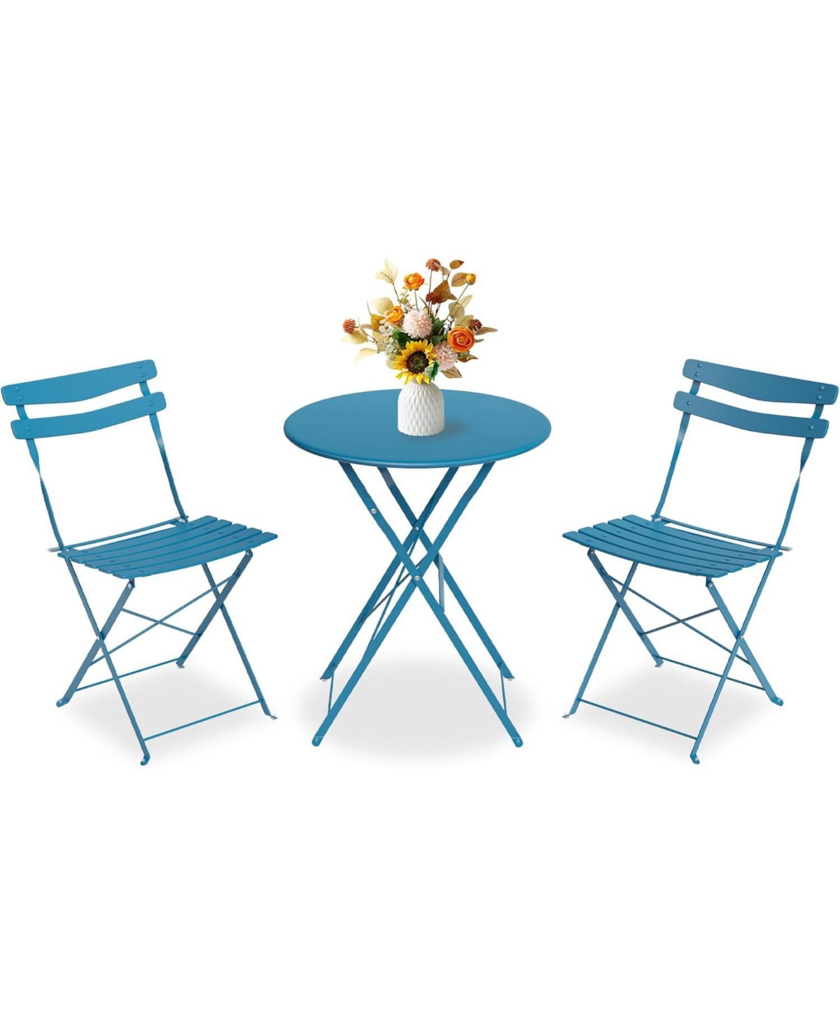 Click here for gaomon 3-Piece Foldable Metal Bistro Set with Roun... prices