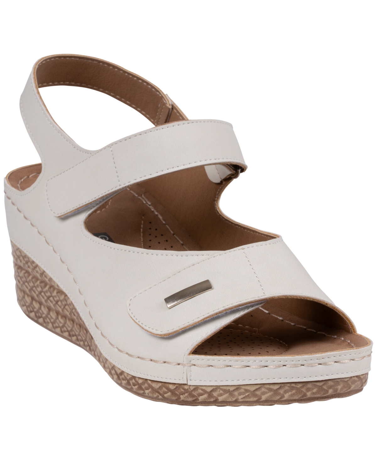 Click here for Gc Shoes Womens Keltie Double Strap Wedge Sandals... prices