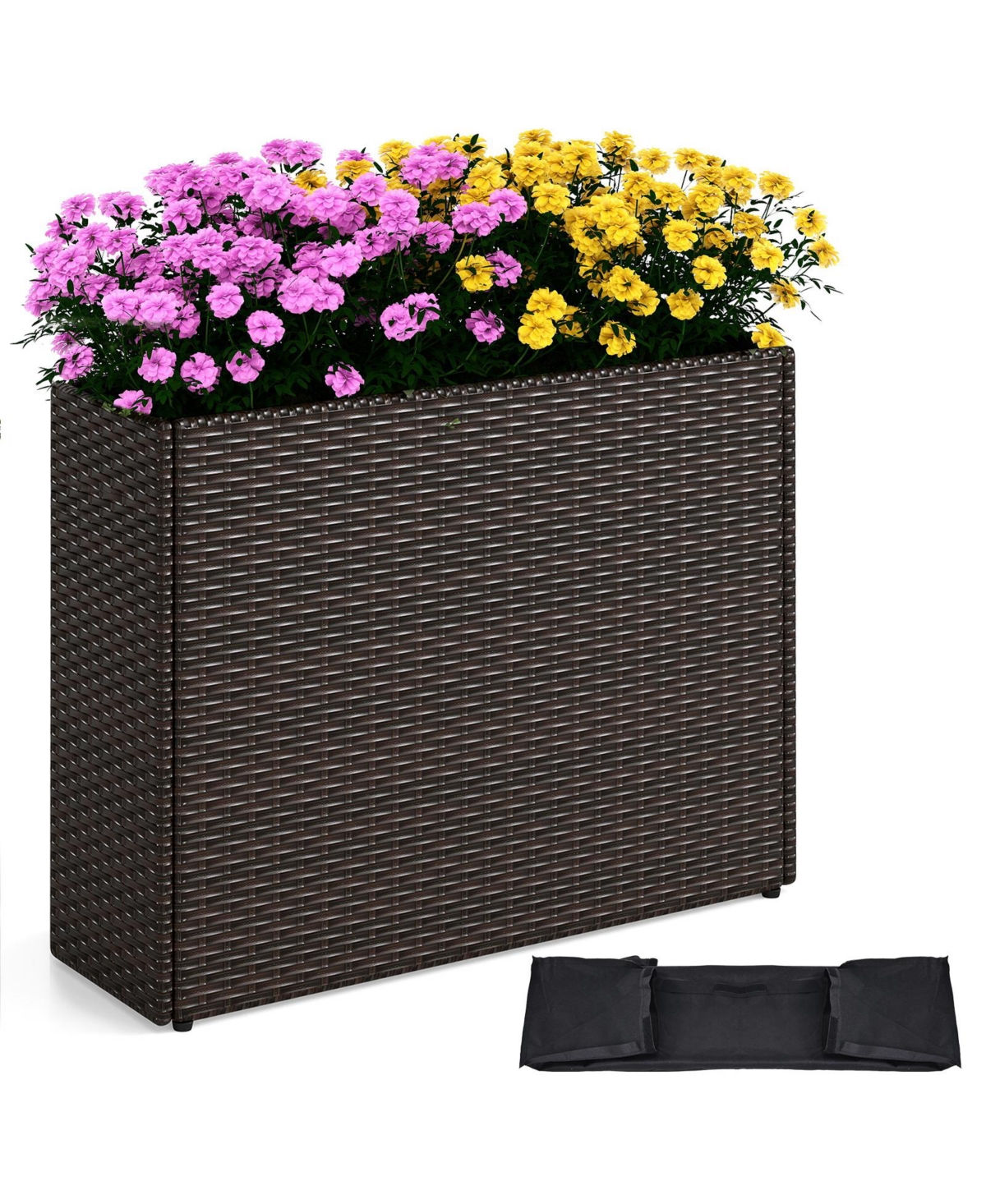 Click here for Sugift 24 in Tall Raised Garden Bed with Wicker De... prices