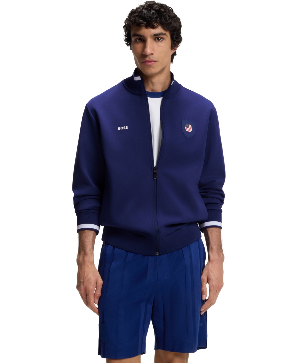 Click here for Boss by Hugo Boss Mens Cotton-Blend Usa Country-Fl... prices