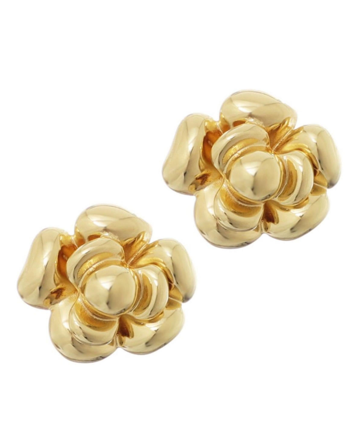 Click here for Adornia Gold Camellia Stud Earrings - Gold prices