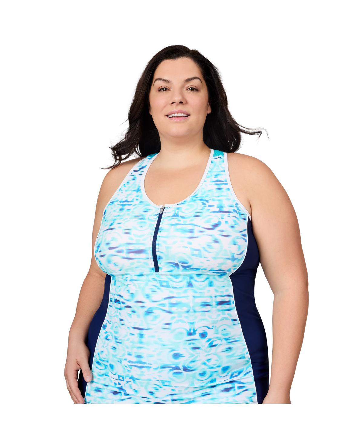 Click here for Free Country Plus Size Mesh Racerback Tankini Top... prices