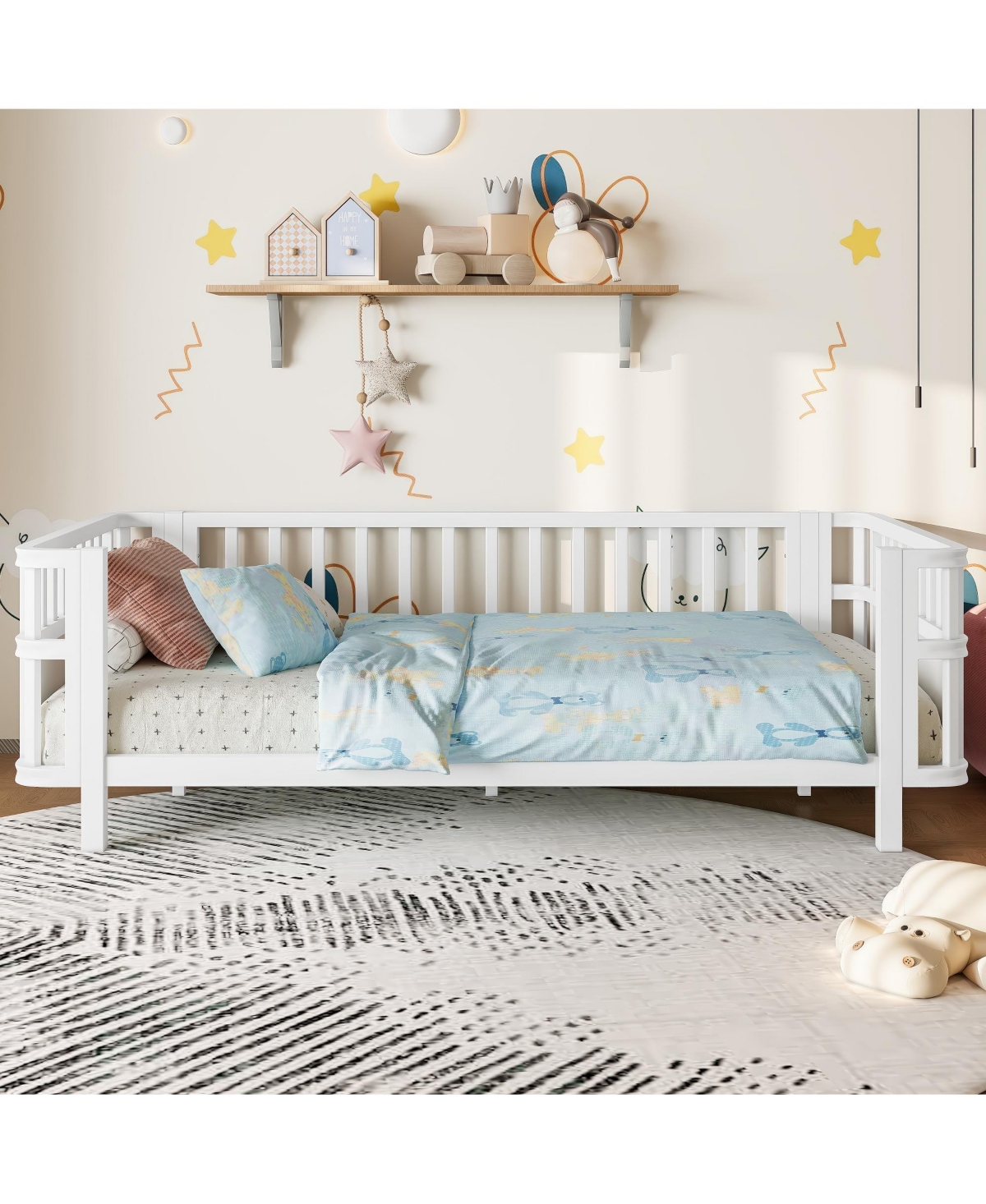 Click here for Jujabu Twin Size Kids Double Wooden Platform Bed w... prices