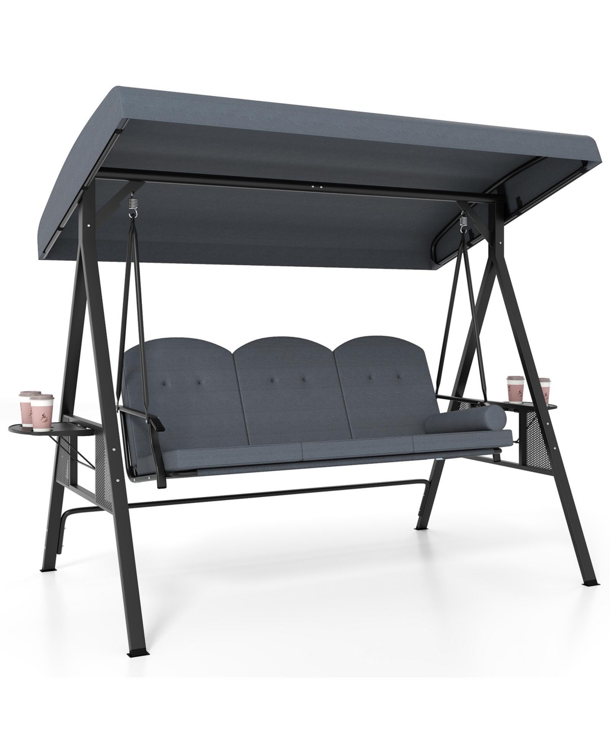 Click here for Sugift Three Seat Patio Swing Chair with Canopy Cu... prices