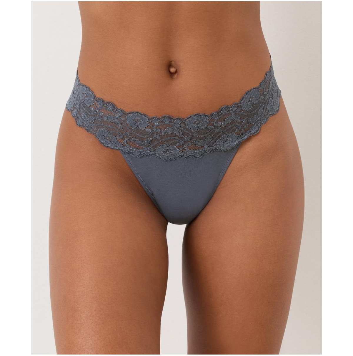 Click here for Pact Womens Lace Waist Thong 3-Pack - Seaside blue... prices