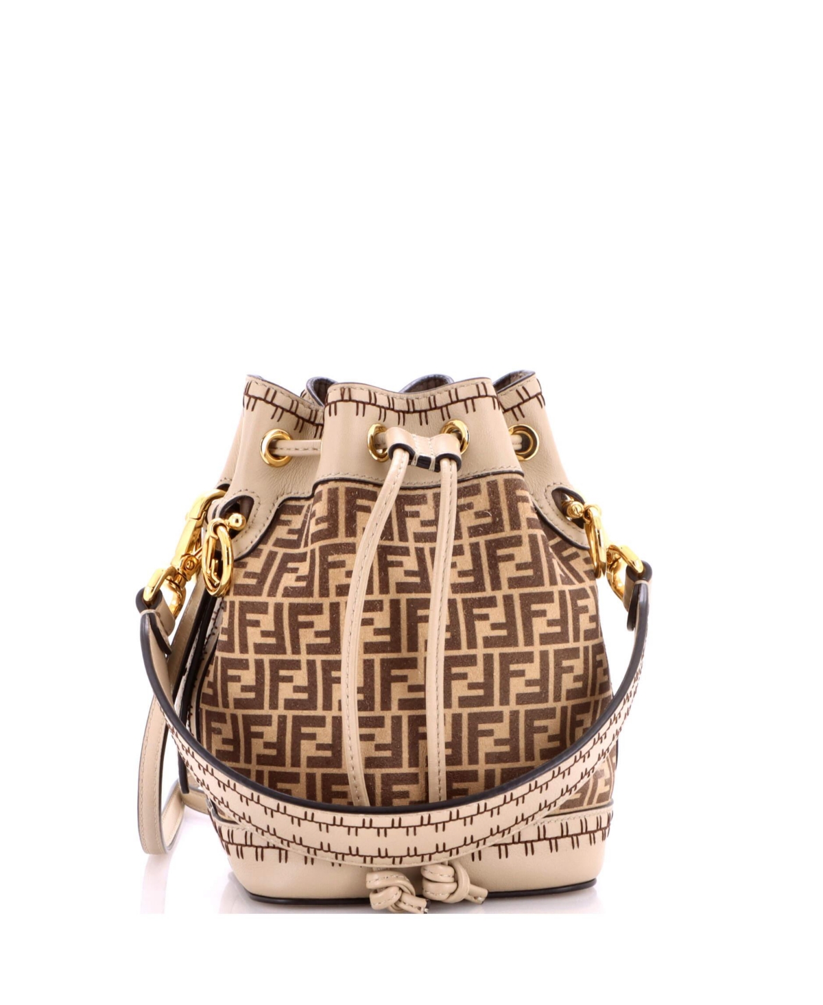Click here for Pre-Owned Fendi Mini Mon Tresor Bucket Bag Zucca S... prices
