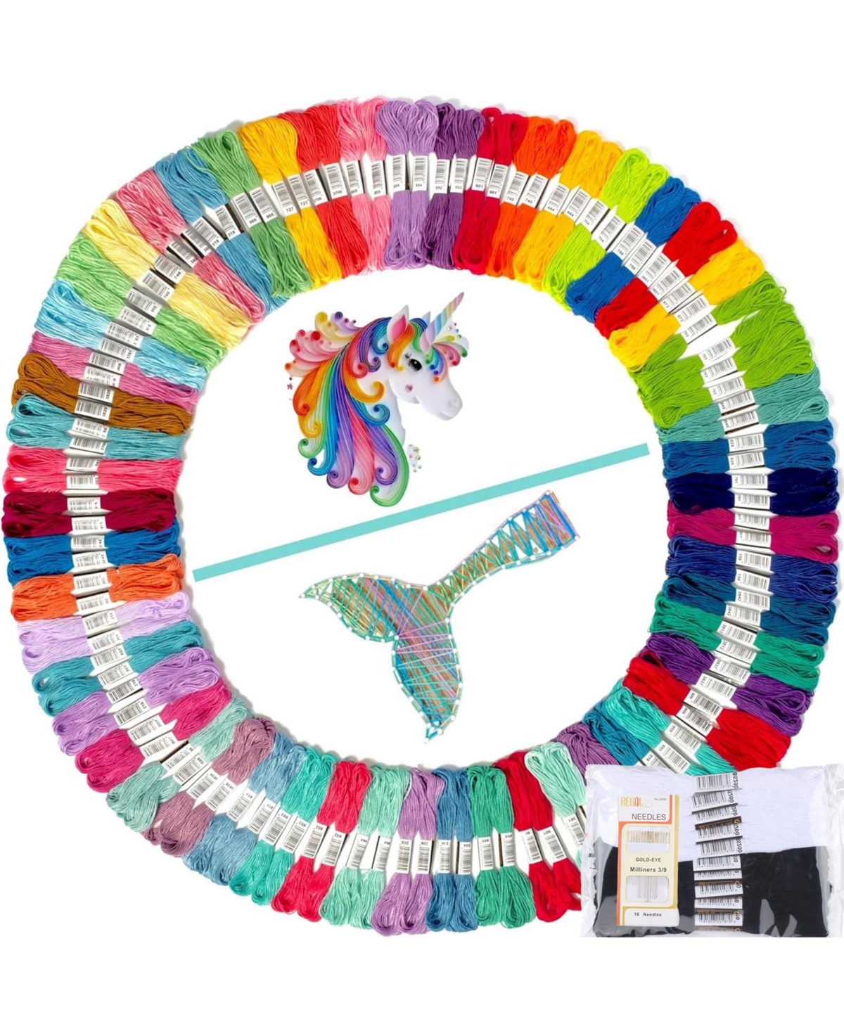 Click here for Gnuadz 100 colors Embroidery Thread Mermaid Color... prices