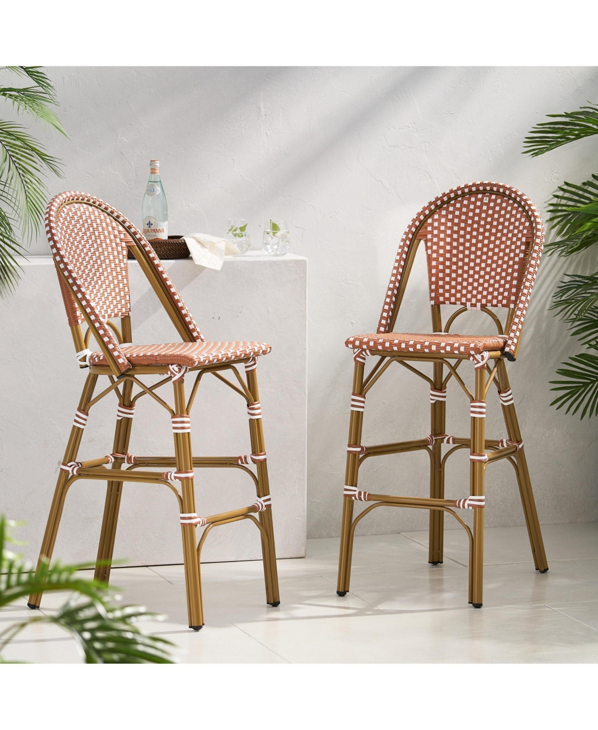 Click here for sumyeg Outdoor Pe Rattan French Barstool with Alum... prices