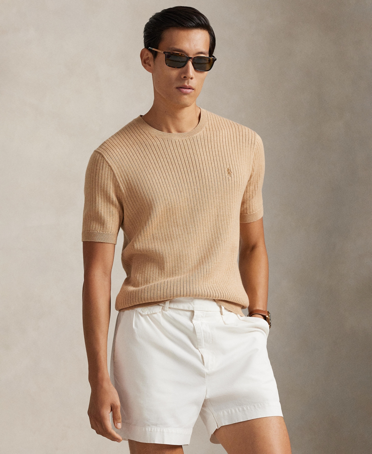 Click here for Polo Ralph Lauren Mens Crewneck Sweater - Camel Me... prices