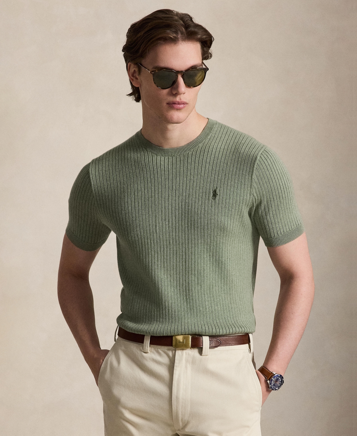 Click here for Polo Ralph Lauren Mens Crewneck Sweater - Fern Gre... prices