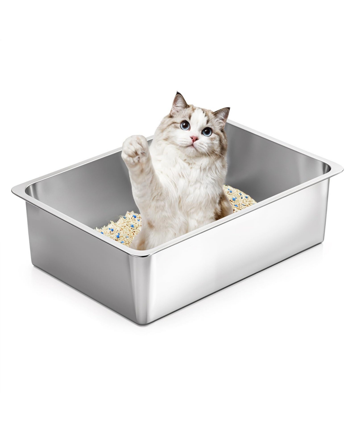 Click here for Aronkl Stainless Steel Cat Litter Box High Sided L... prices