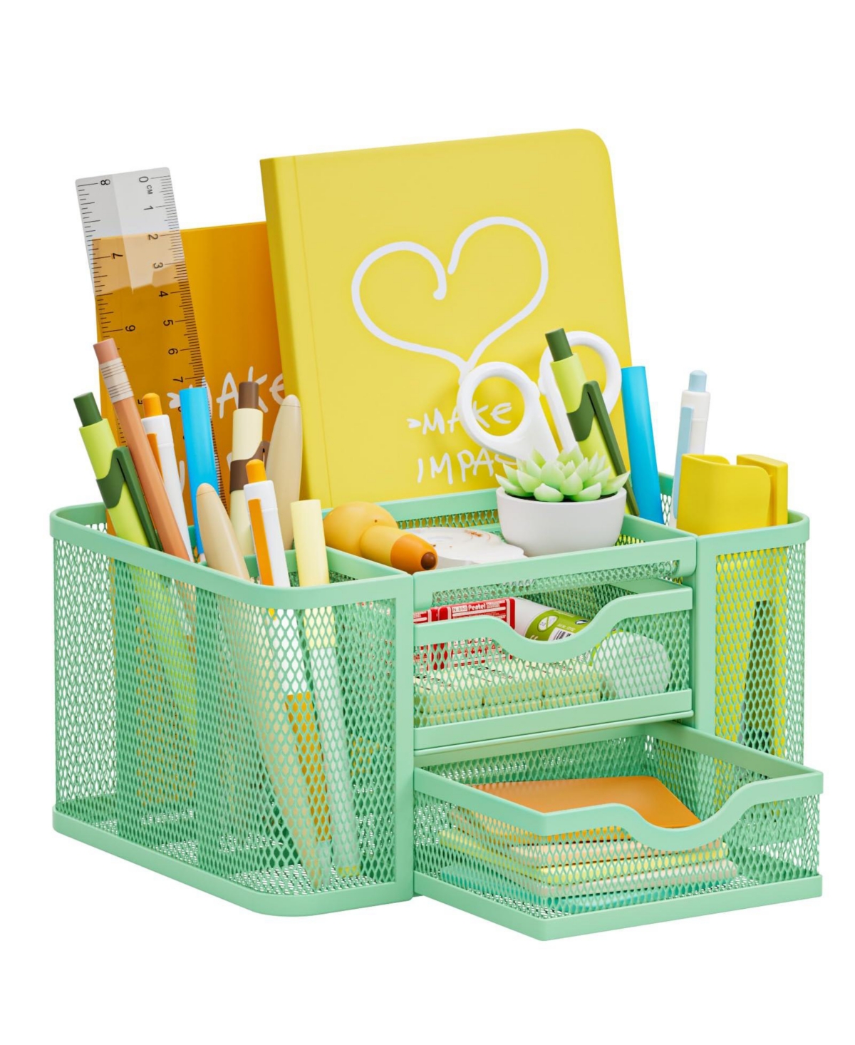 Click here for Gnuadz Mesh Desk Organizer Pen Holder 2 Drawer 5 C... prices