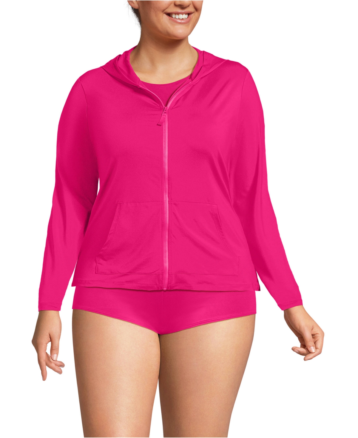 Click here for Lands End Plus Size SunShade Upf 50 Long Sleeve Ho... prices