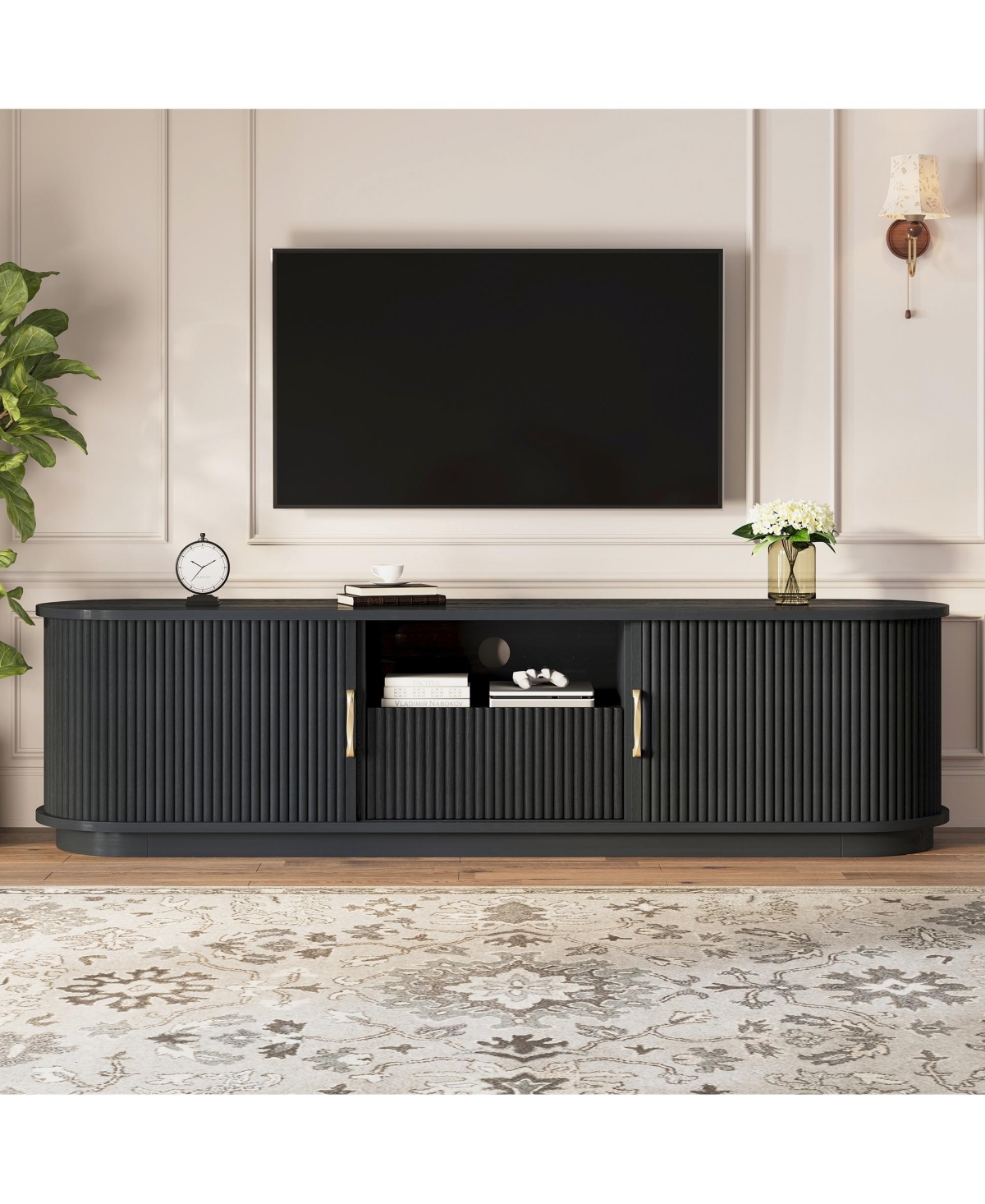 Click here for Rainsken Farmhouse Fluted Tv Stand  Media Console... prices