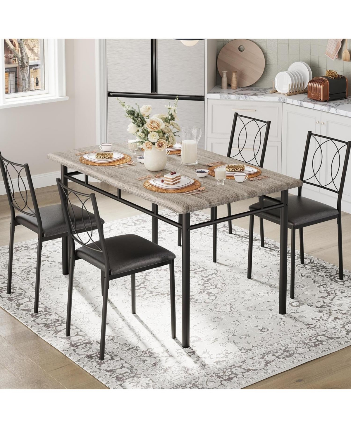 Click here for gaomon Dining Table Set for 4  Small Kitchen Table... prices