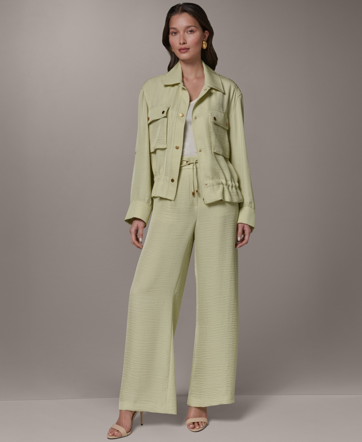 Click here for Donna Karan New York Petite Ripple Wide-Leg Pants... prices